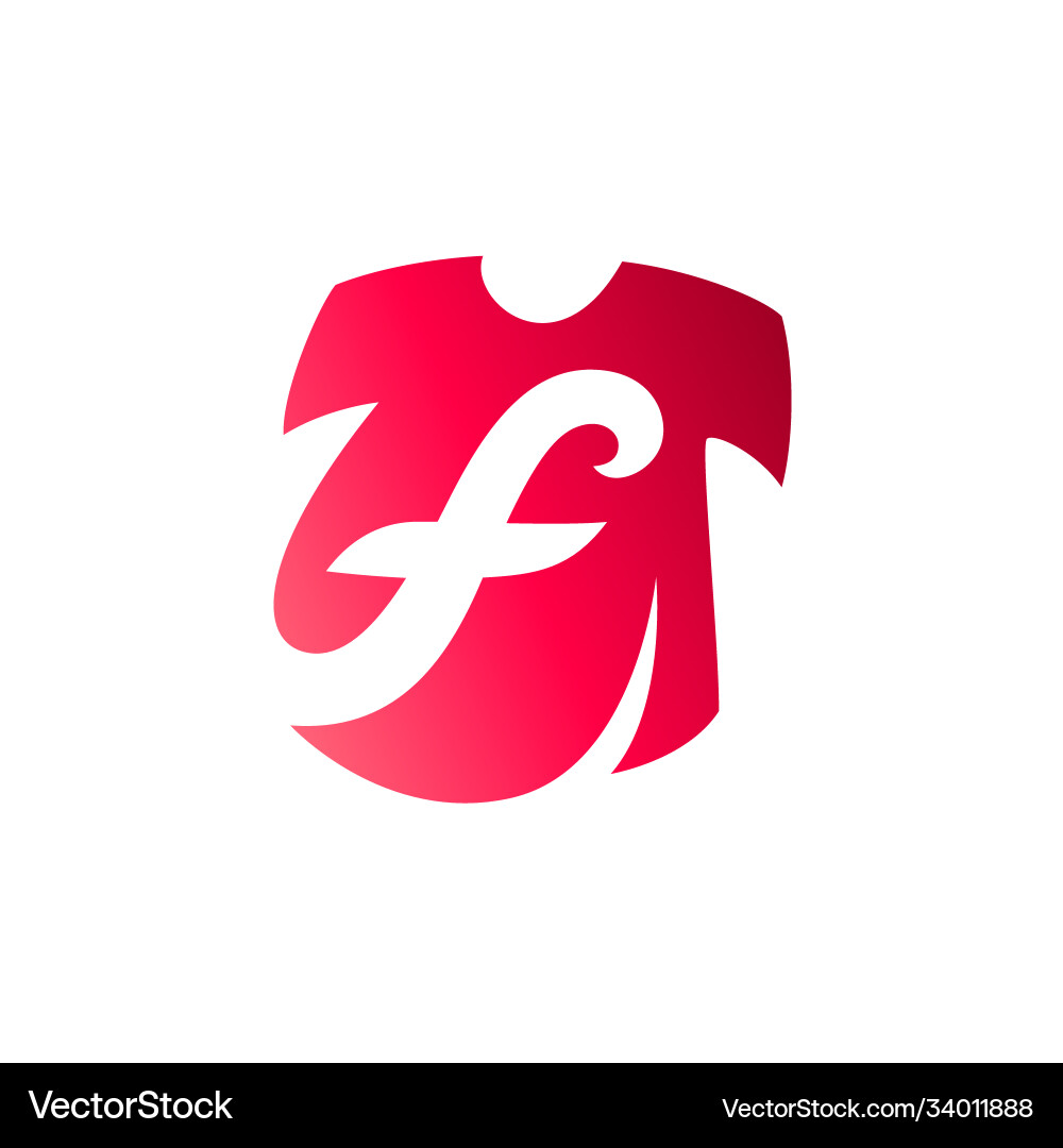 Letter F Cloth Logo Royalty Free Vector Image - VectorStock