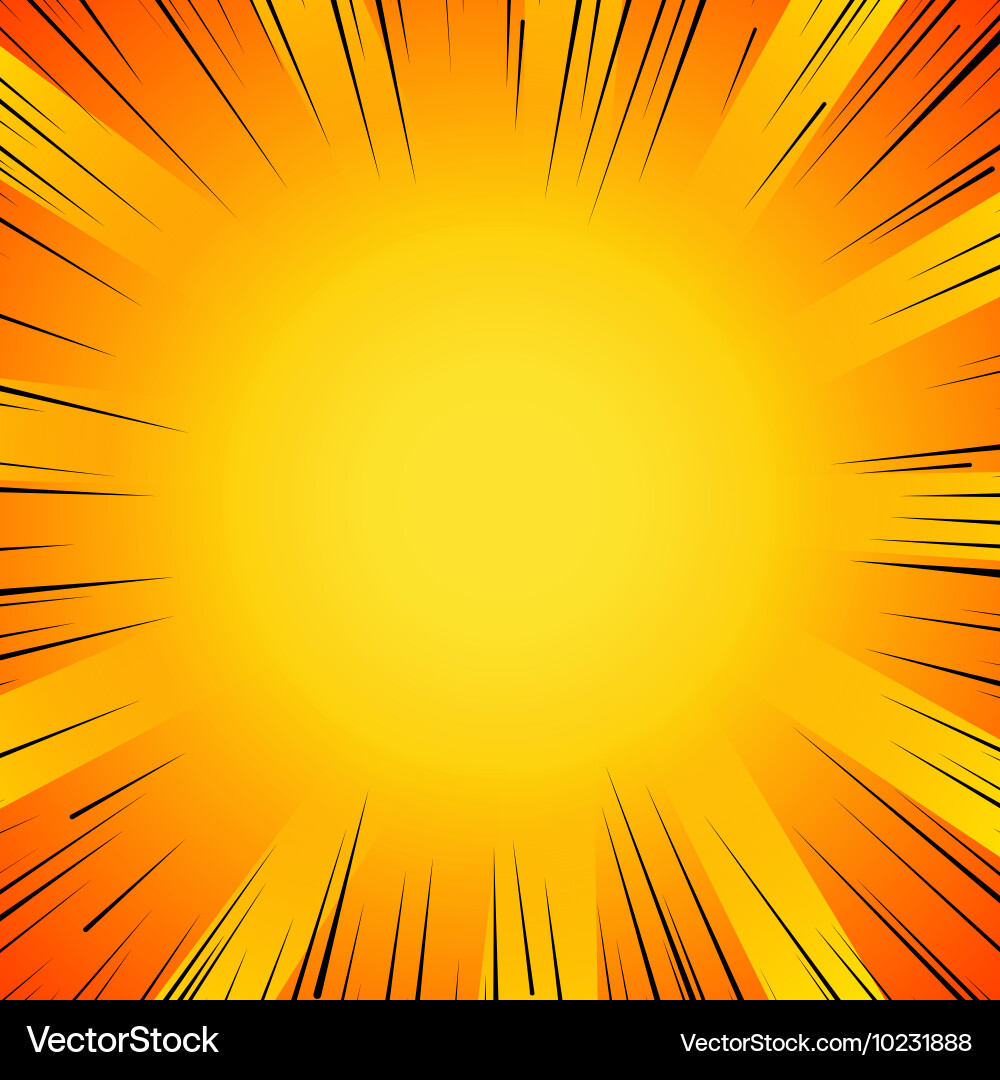 Manga comic book flash explosion radial lines Vector Image