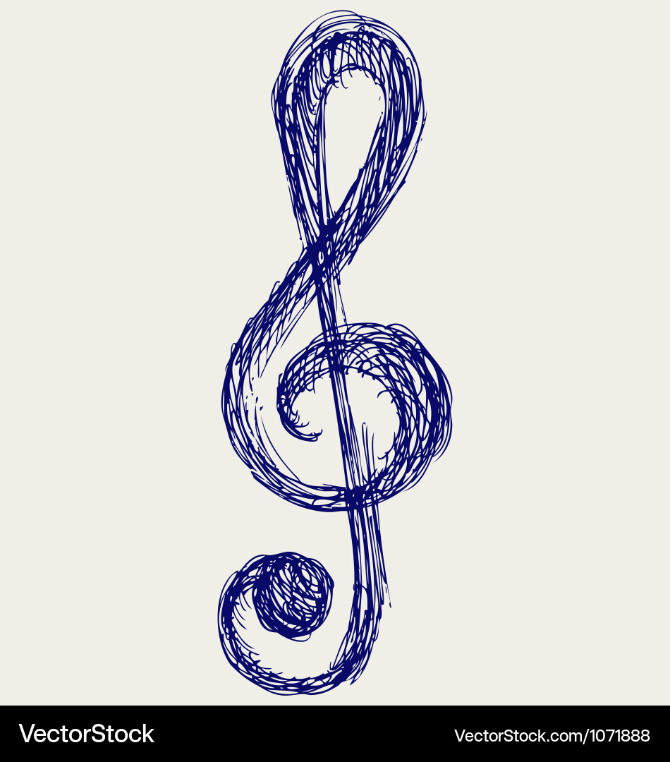 Musical Notes Sketch Royalty Free Vector Image