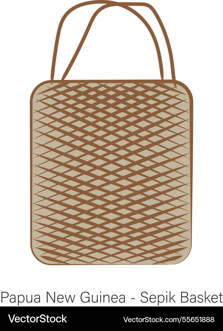 Papua new guinea - sepik basket Royalty Free Vector Image