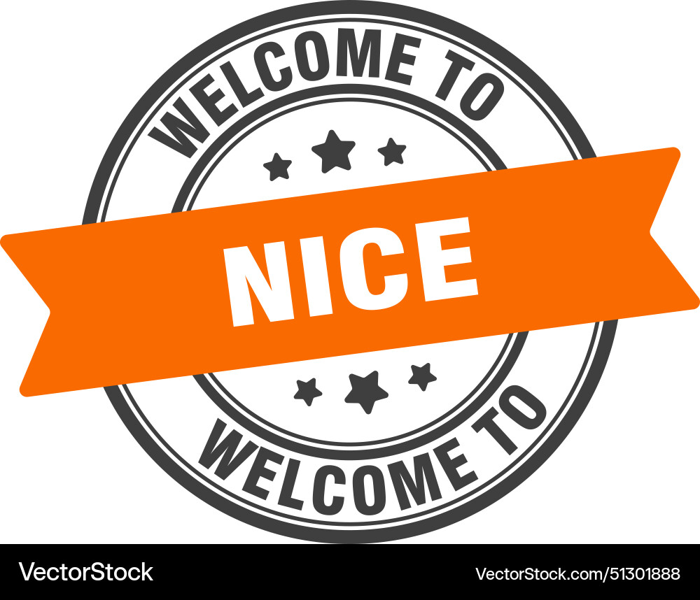 Welcome to nice stamp round sign Royalty Free Vector Image