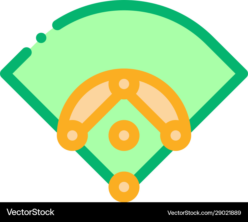 Baseball field icon outline Royalty Free Vector Image