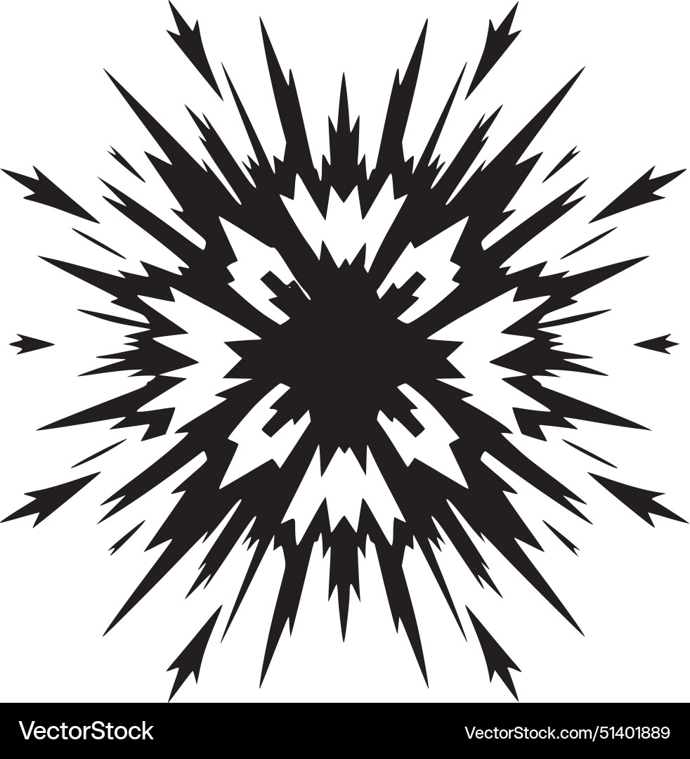 Explosion - minimalist and flat logo Royalty Free Vector