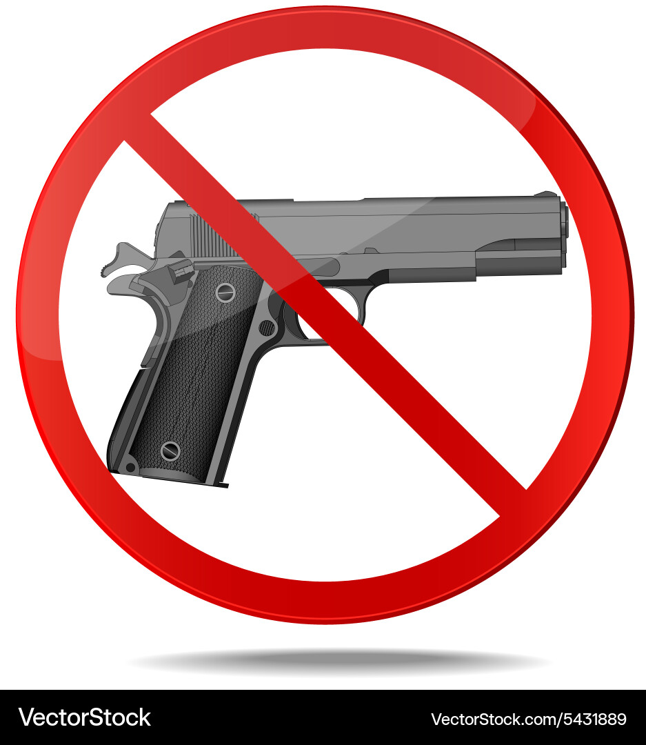 No guns sign Royalty Free Vector Image - VectorStock