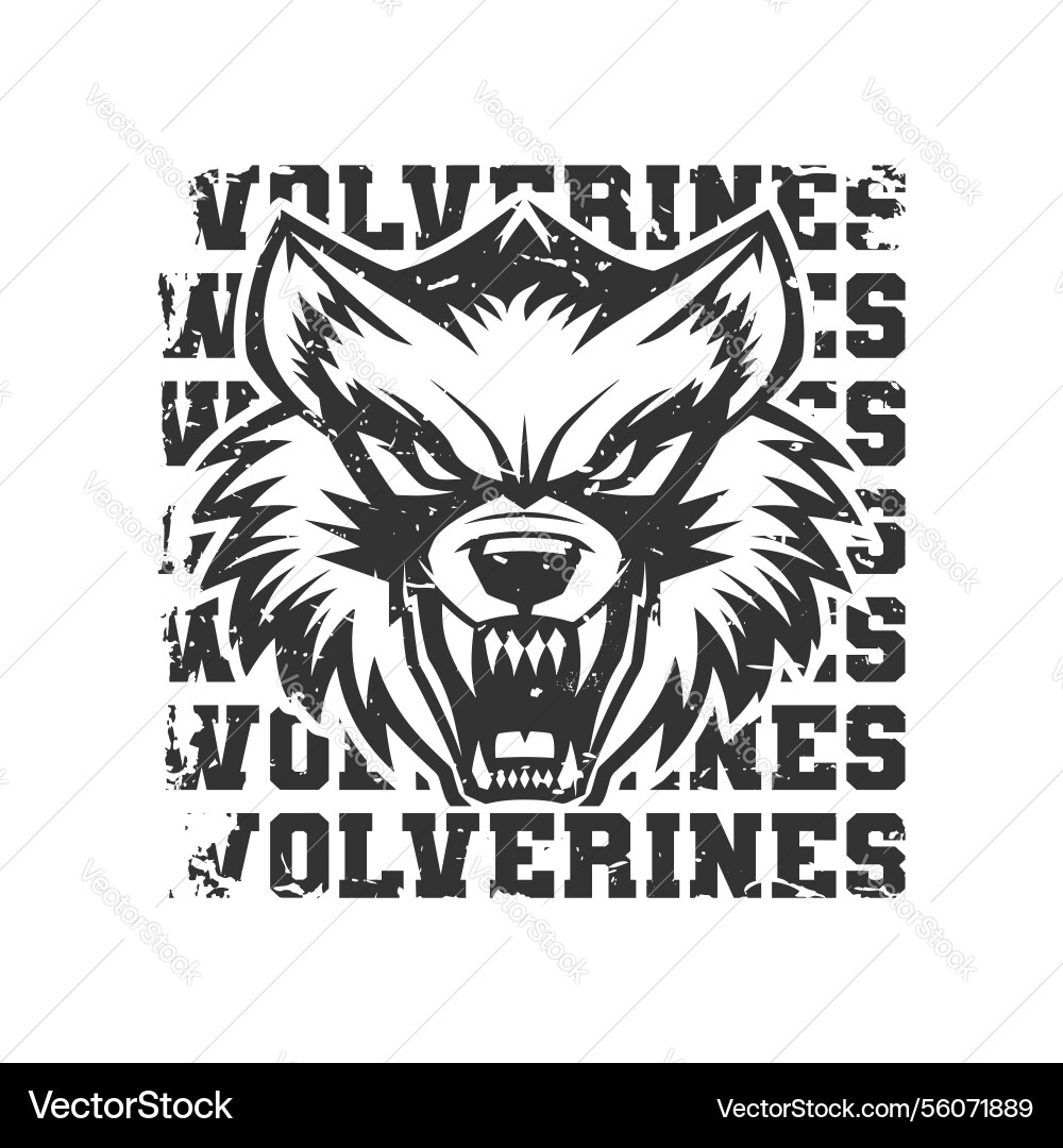 Wolverine Mascot Clip Art Royalty Free Vector Image
