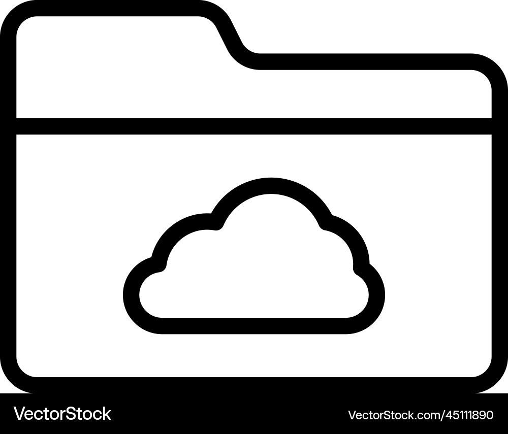 Cloud folder icon Royalty Free Vector Image - VectorStock