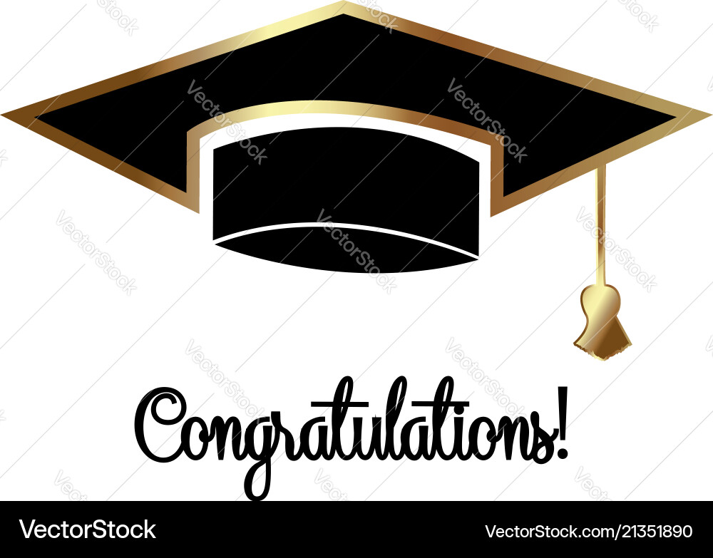 Congratulations graduates graduation day cap Vector Image
