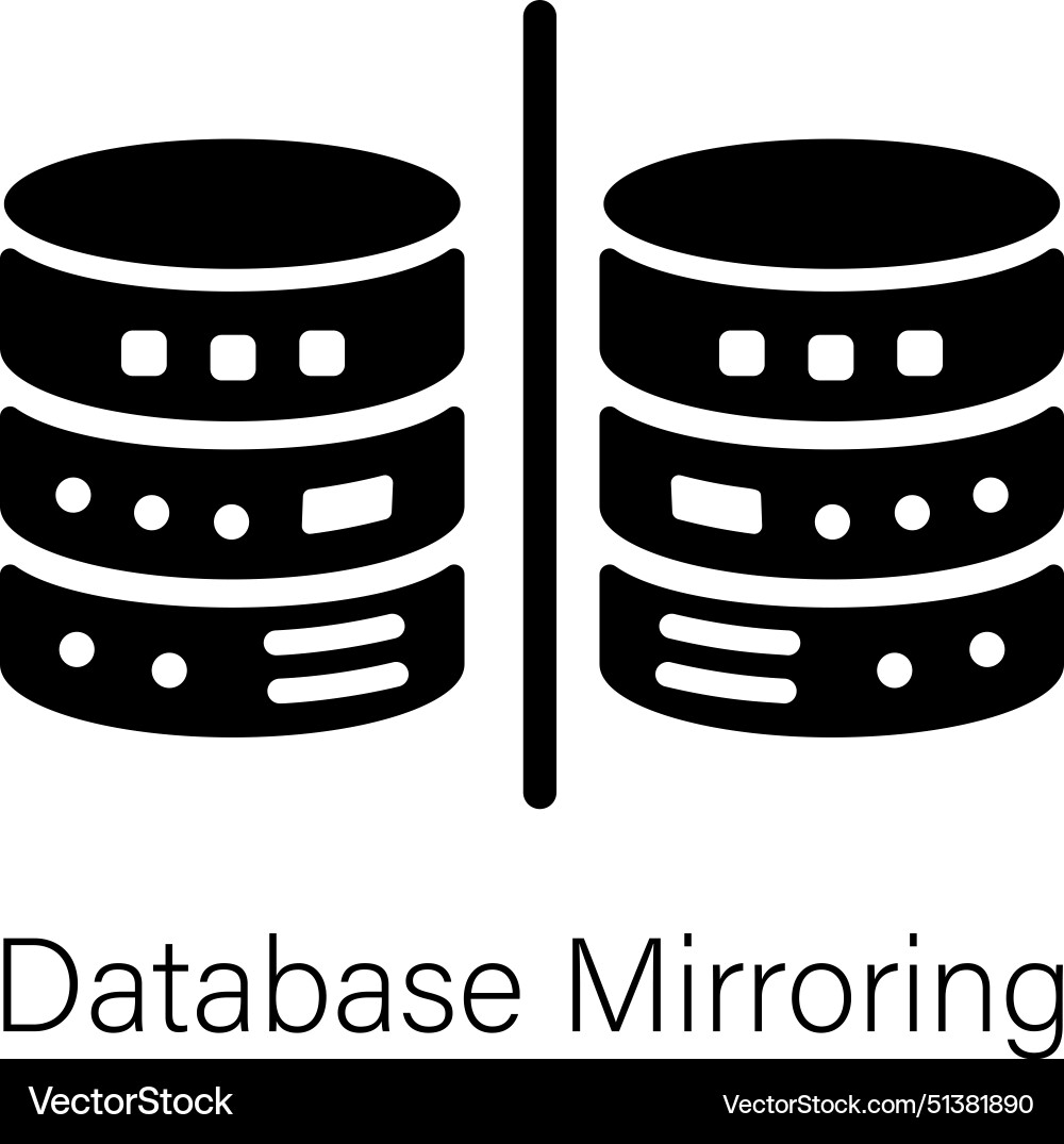Database mirroring Royalty Free Vector Image - VectorStock