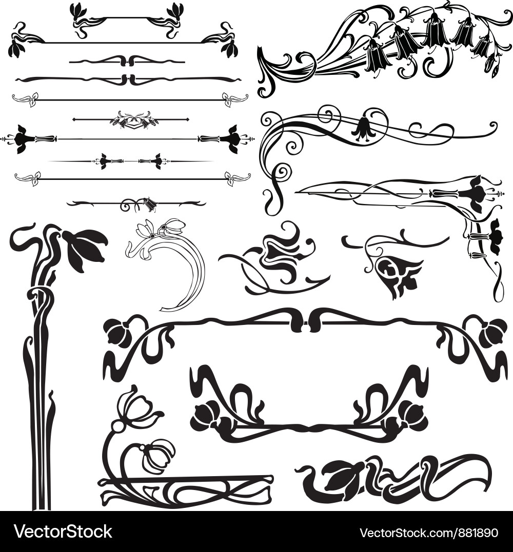 Decoration for pages with bells Royalty Free Vector Image