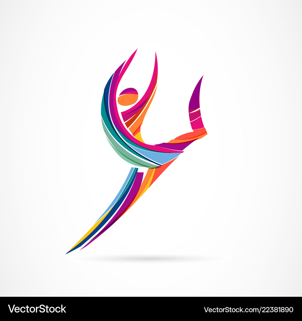 Dynamic Fitness Logo Royalty Free Vector Image