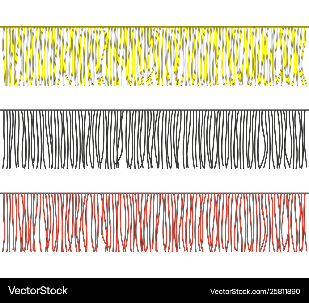 Fringe Trim Border Set Royalty Free Vector Image