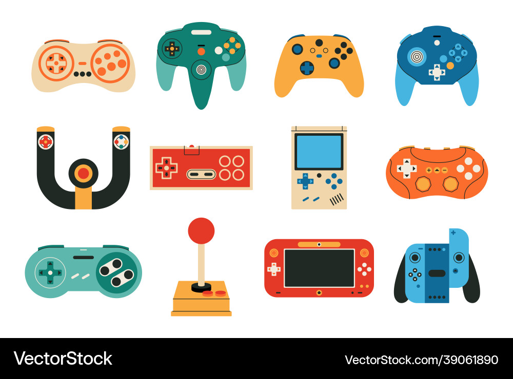 Gamepad Collection - Joypad Icons Royalty Free Vector Image