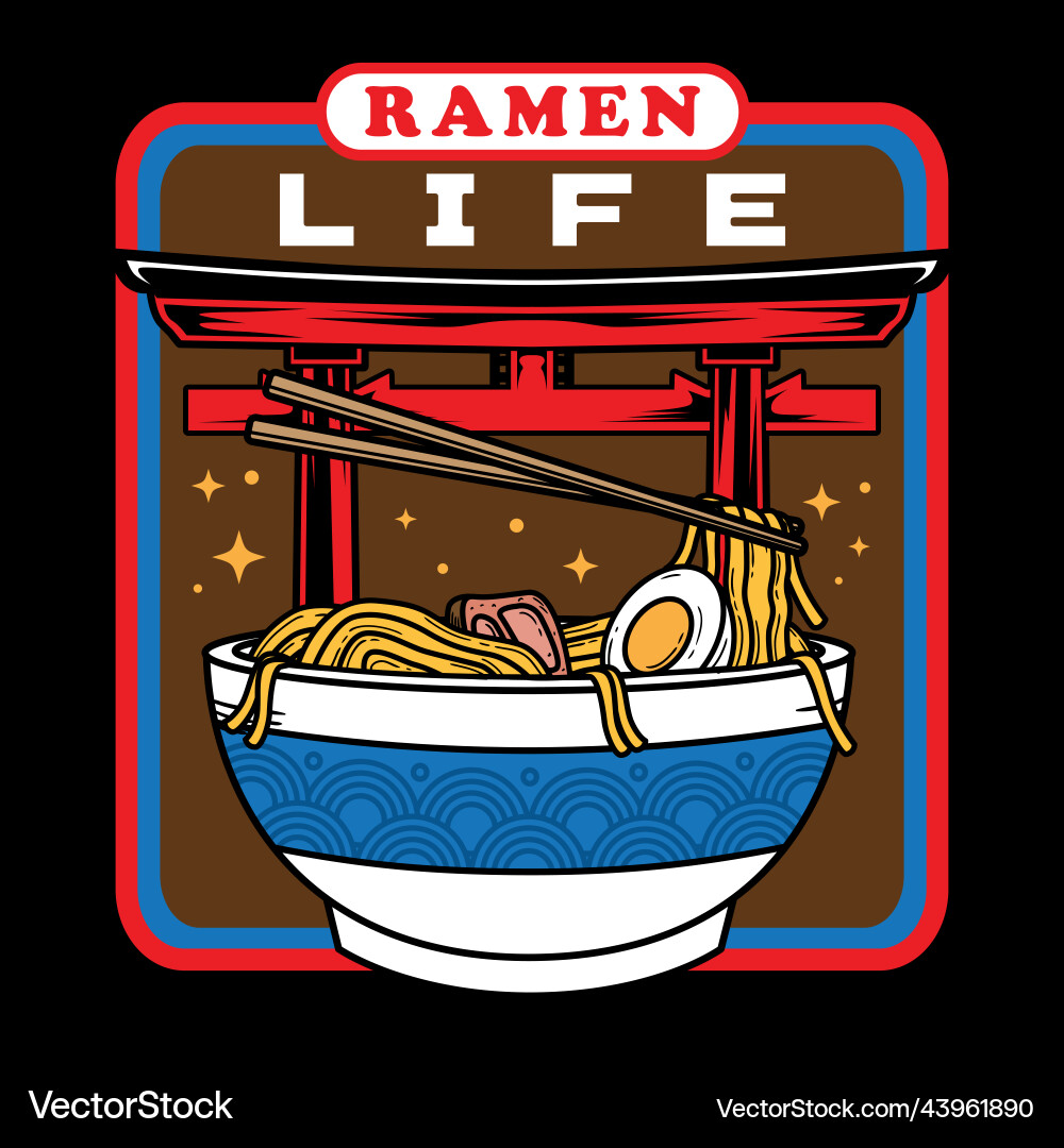 Japanese ramen noodles icon – Free Vector | VectorStock