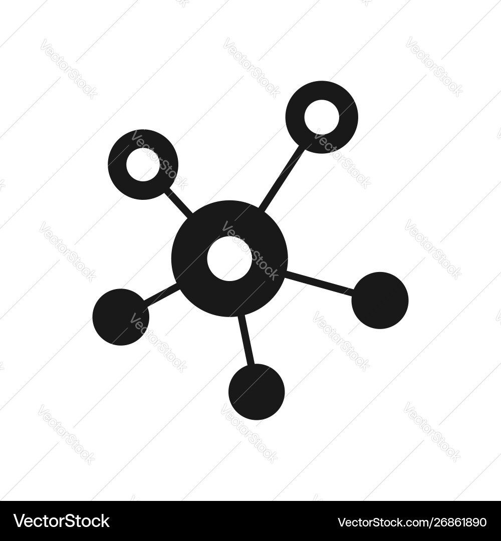 Molecule logo connection icon template Royalty Free Vector
