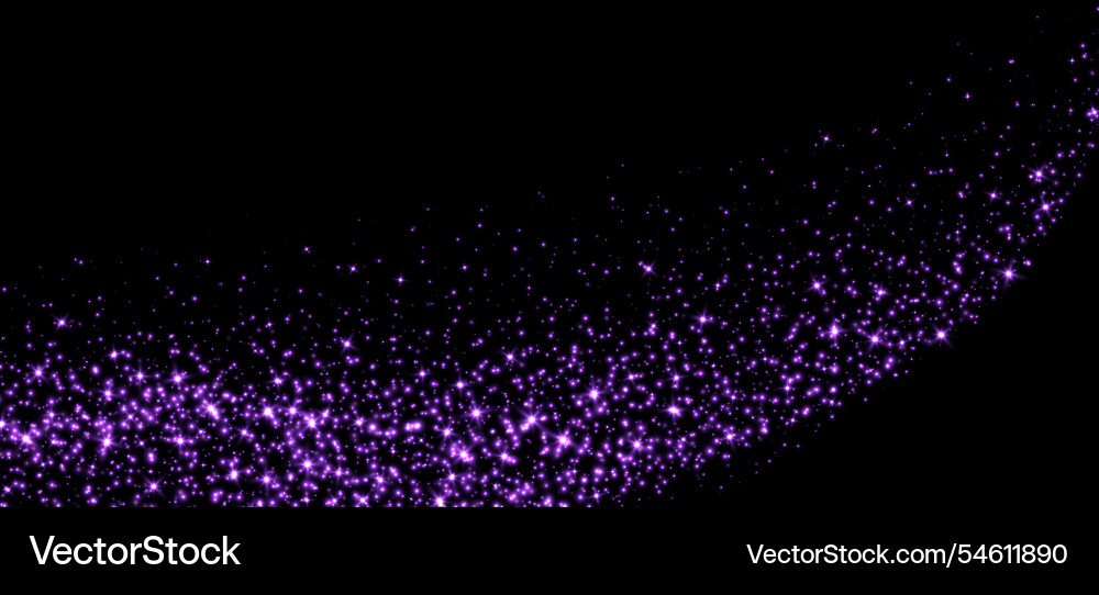 Purple stars and sparkles magic star dust Vector Image