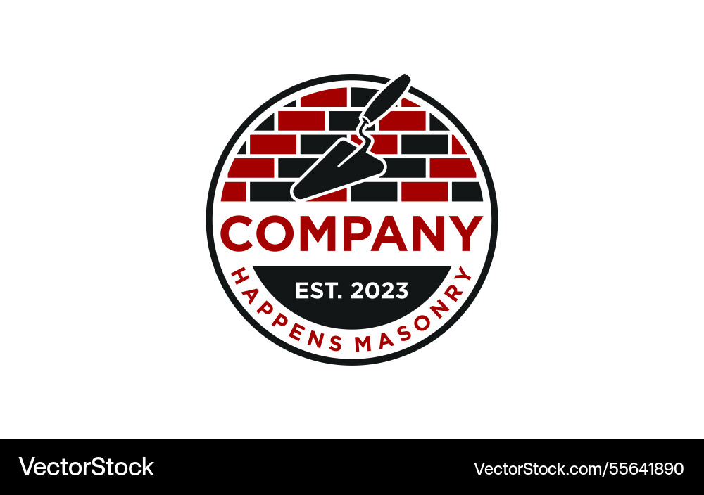 Vintage construction and brick wall labels Vector Image