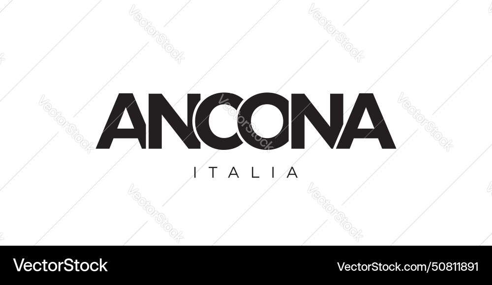 Ancona in the italia emblem design features Vector Image