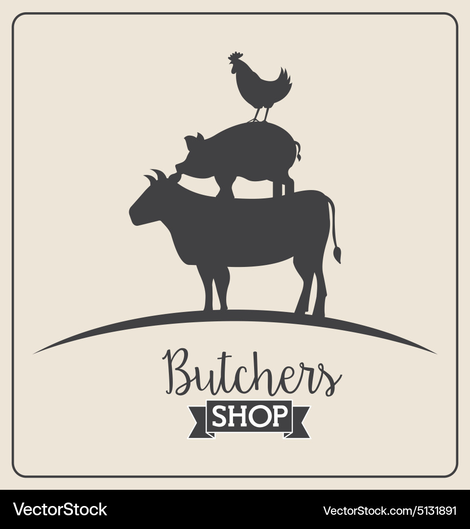 Butcher Shop Concept Royalty Free Vector Image