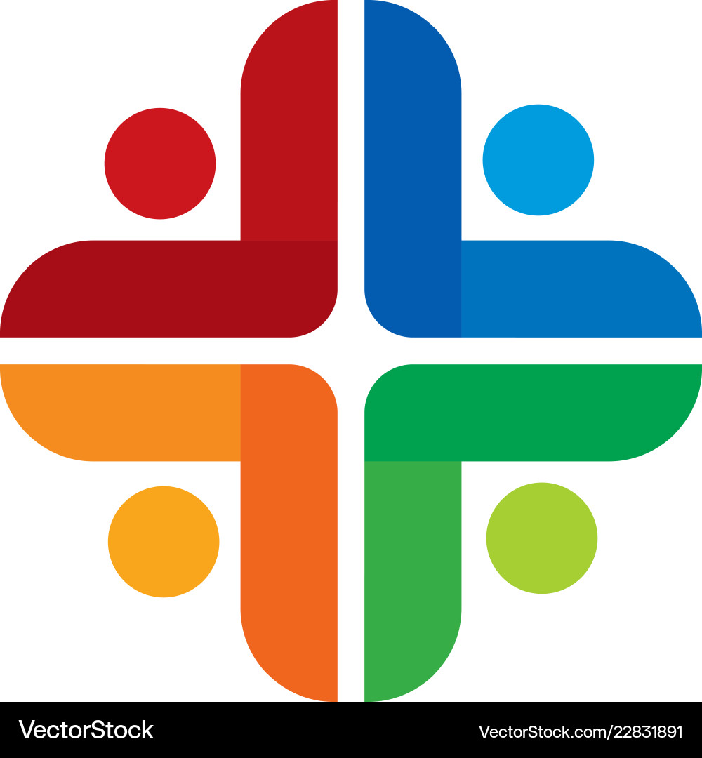 Color medical logo icon design Royalty Free Vector Image