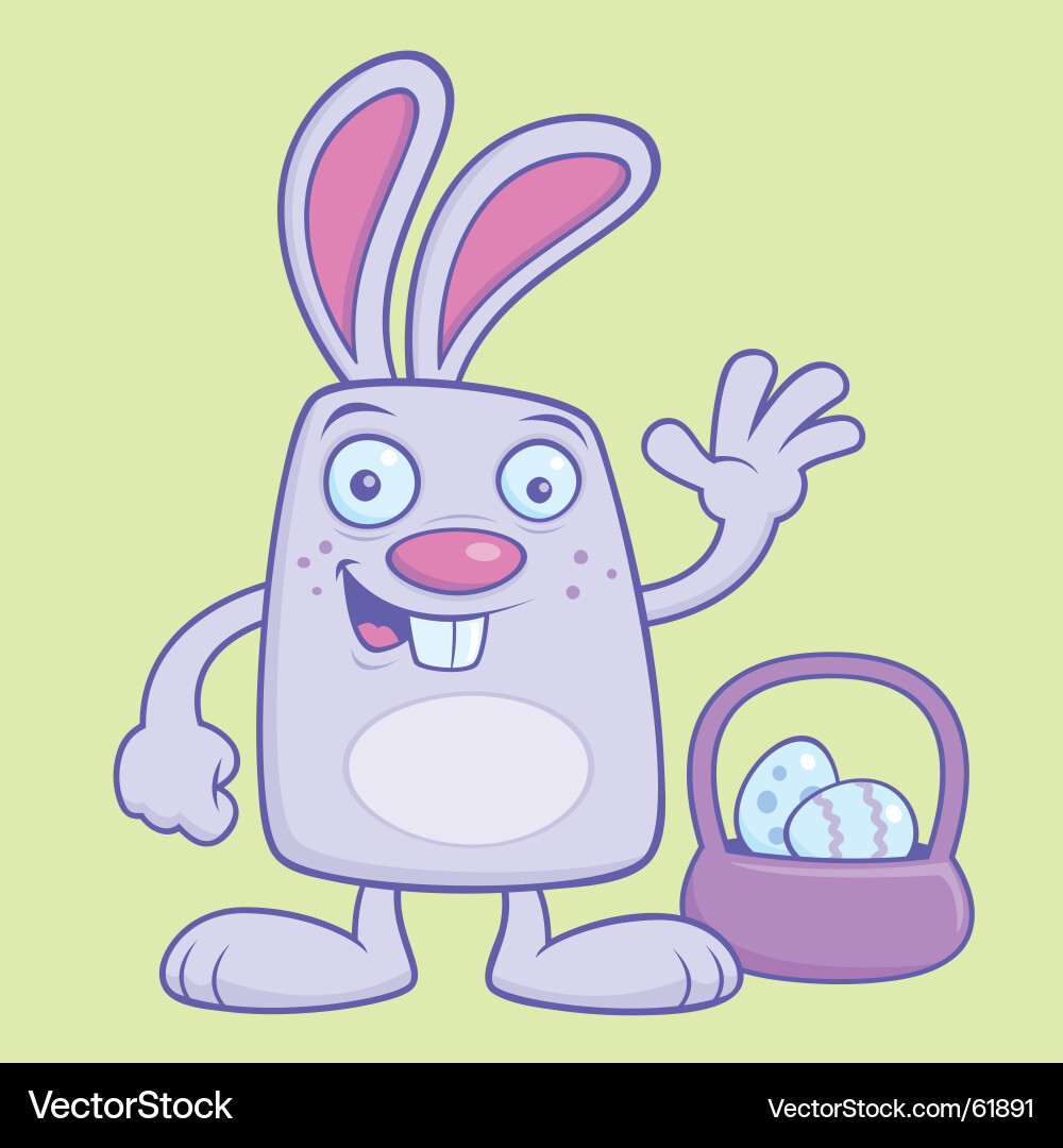 Cute Cartoon Easter Bunny Royalty Free Vector Image