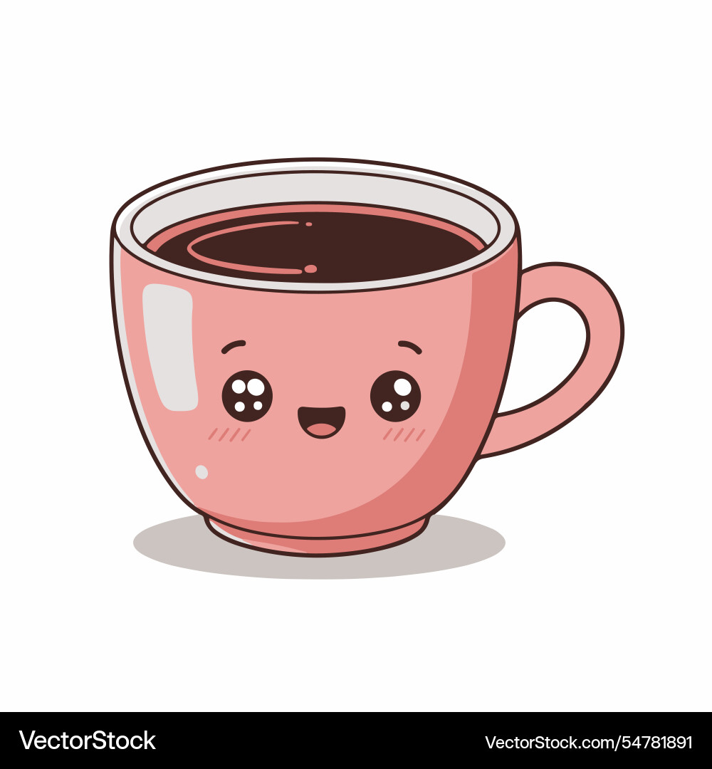 Cute coffee cup paper mug logo icon Royalty Free Vector