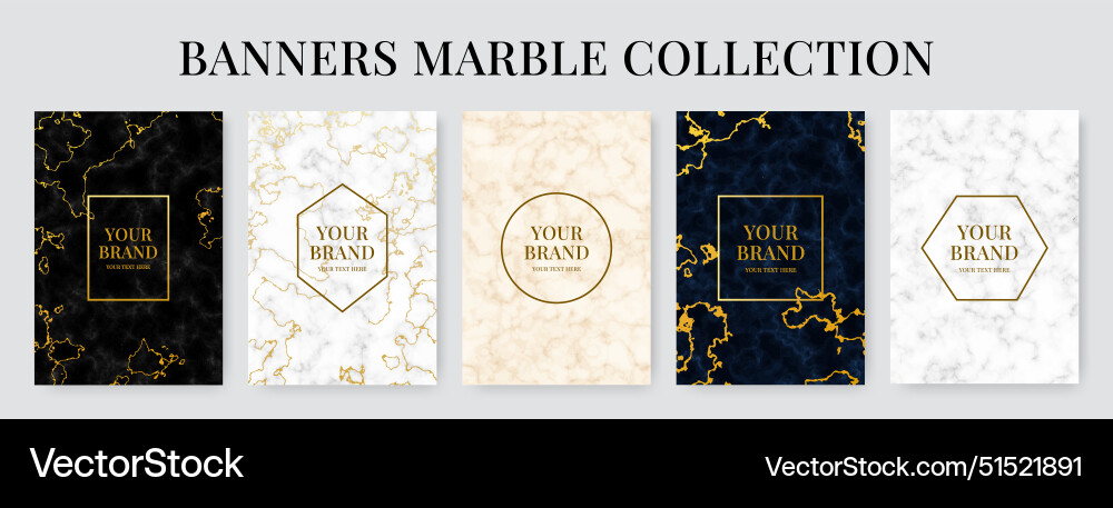 Elegant background marble banner white Royalty Free Vector