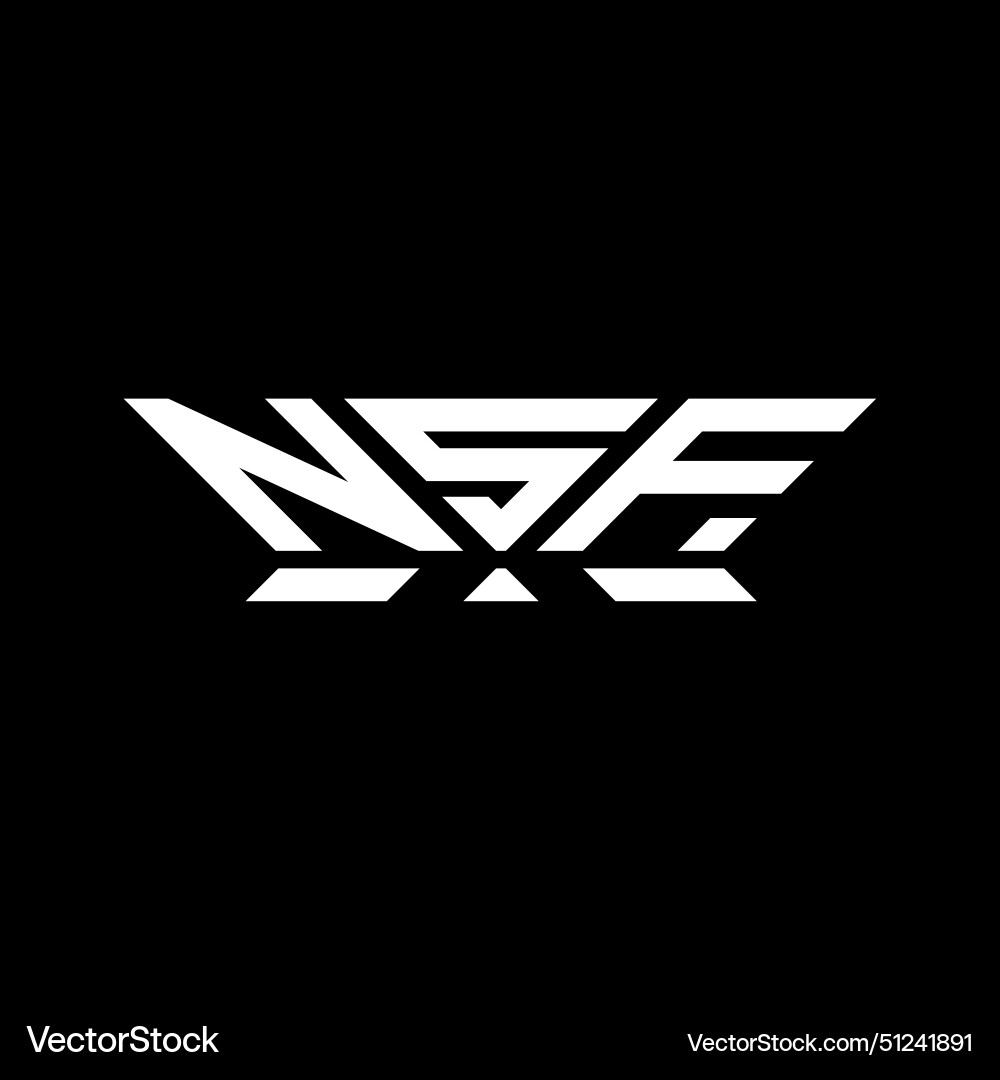 Nsf letter logo design nsf simple and modern logo Vector Image
