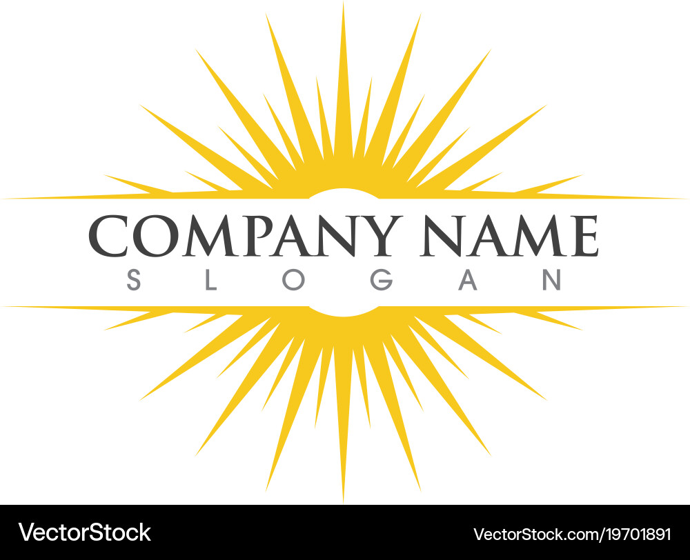 Sun logo template Royalty Free Vector Image - VectorStock
