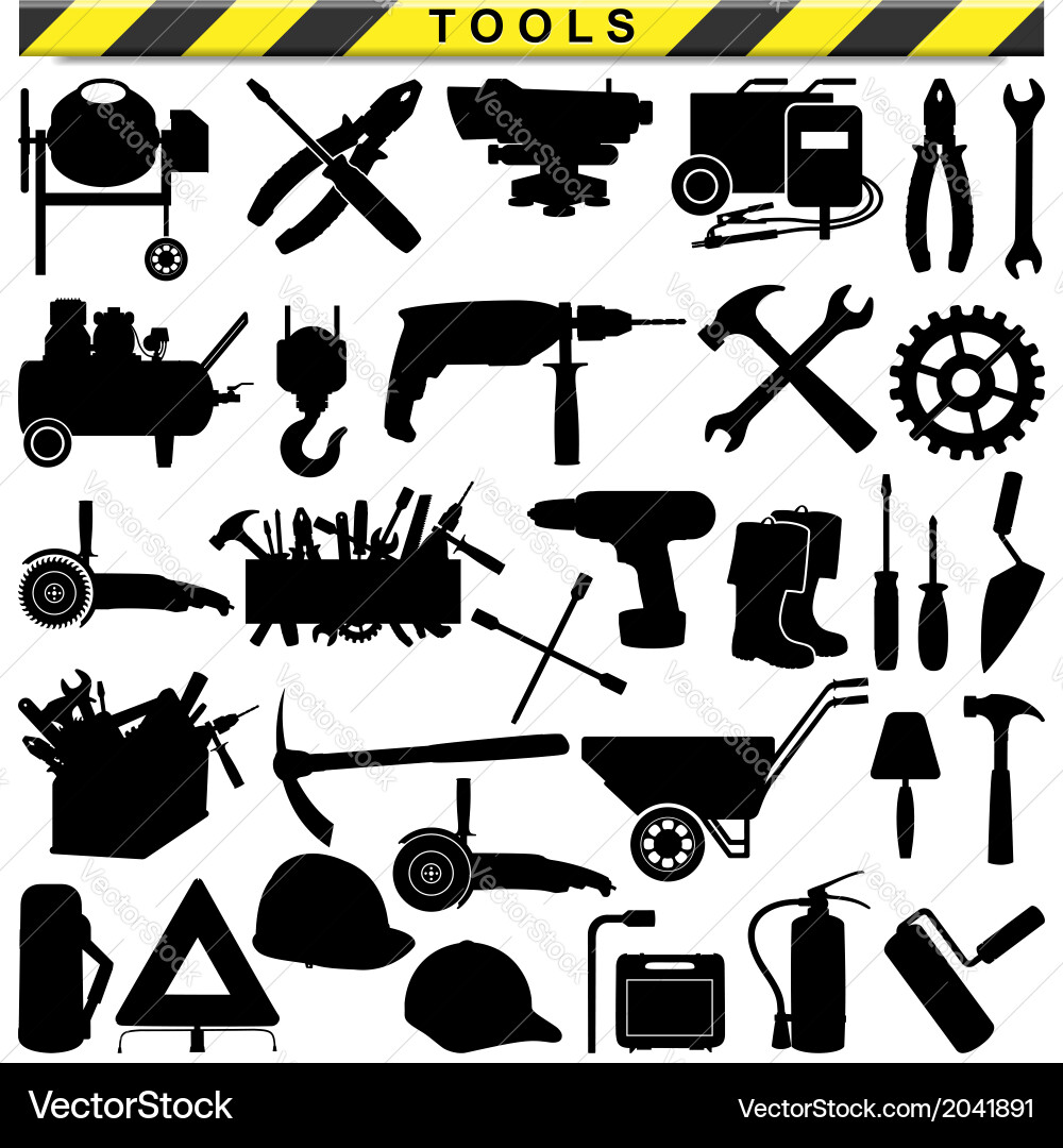 Tool pictograms Royalty Free Vector Image - VectorStock