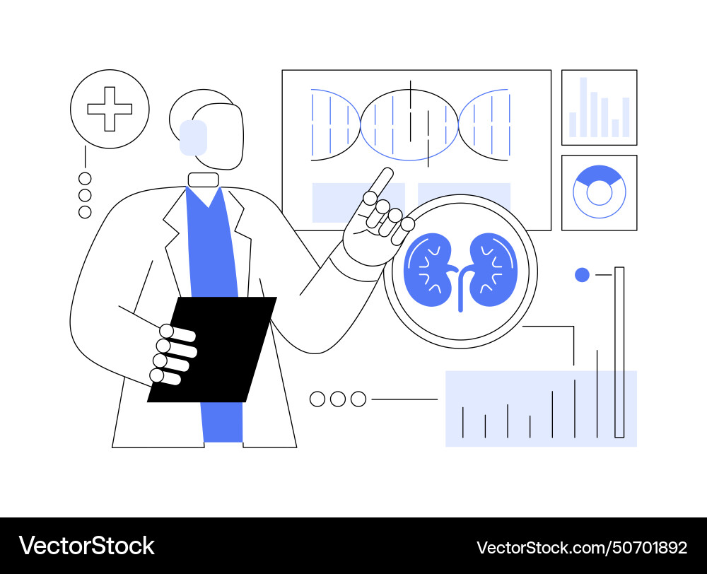 Ai-backed proactive health management abstract Vector Image