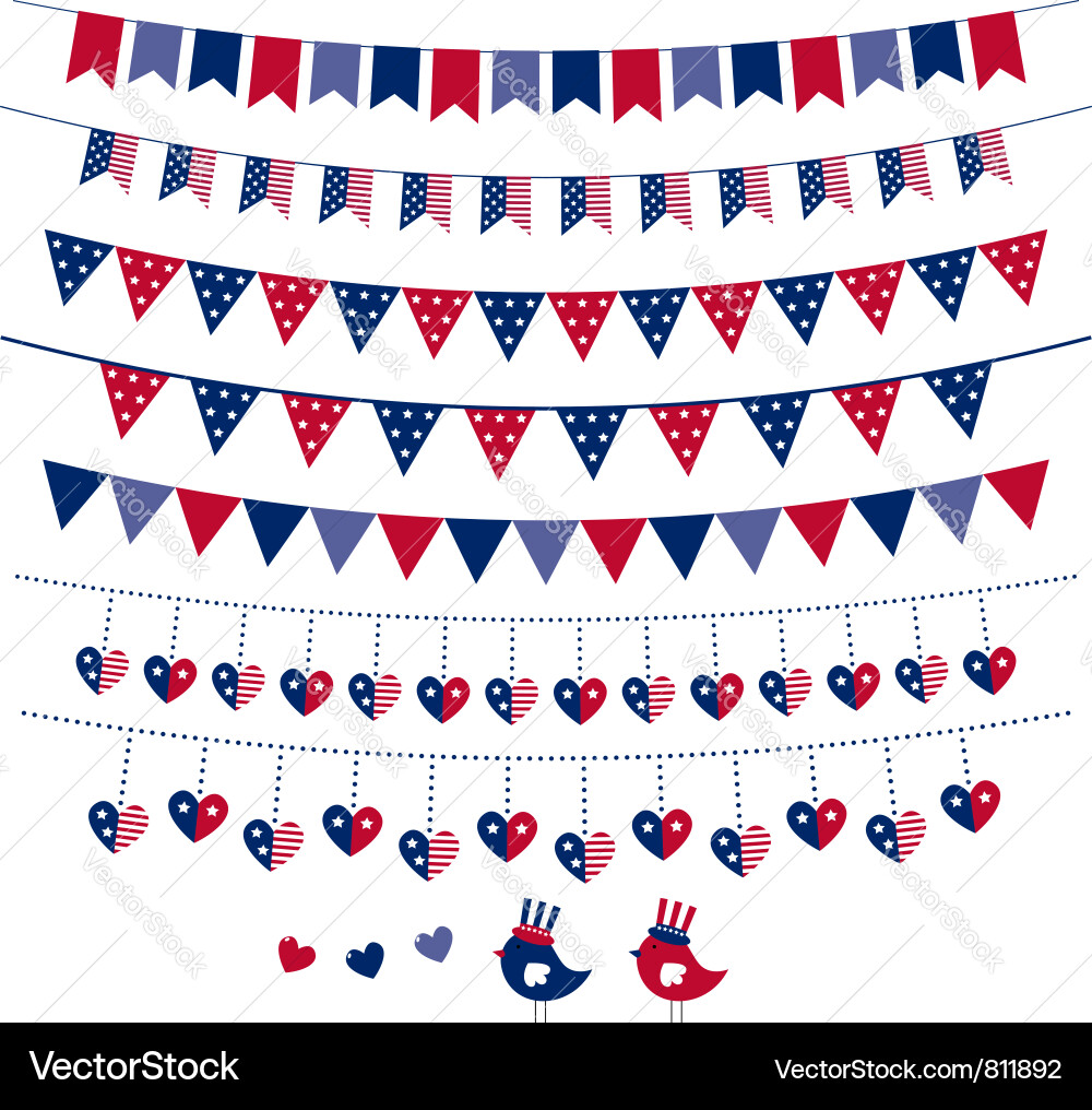 American flag themed Royalty Free Vector Image