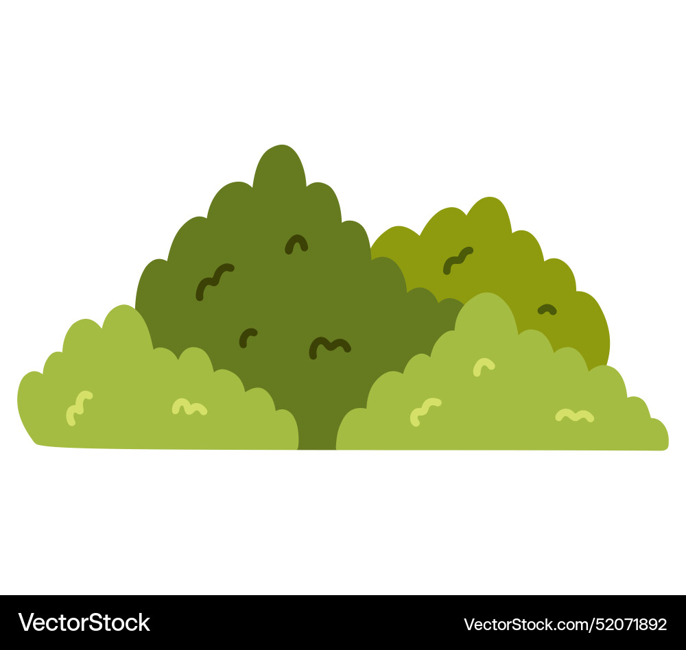 Bushes isolated on a white background Royalty Free Vector