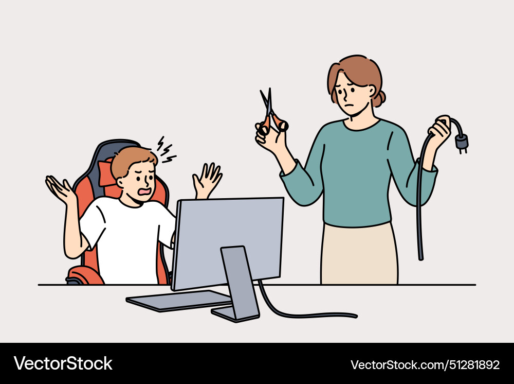 Computer addiction to video games in boy who threw