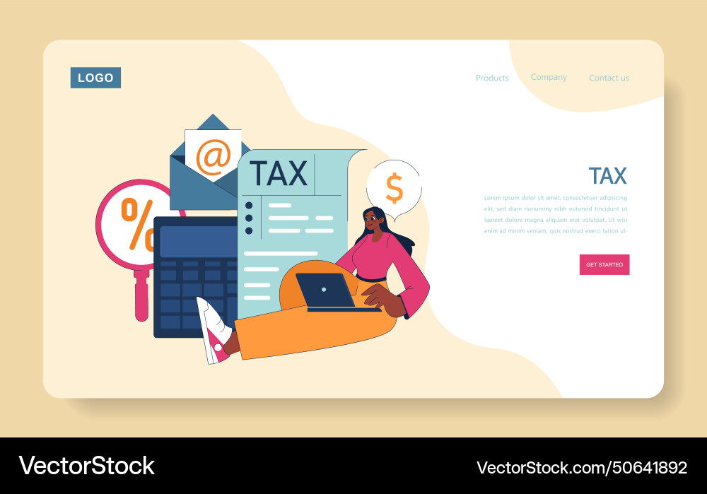 Digital tax management simplified a confident Vector Image