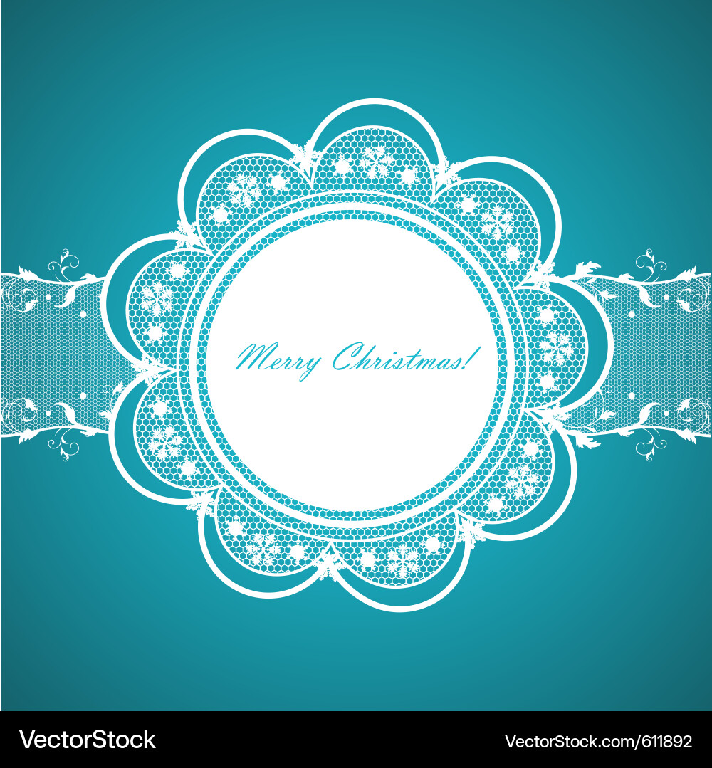 Elegant Lace Round Frame Royalty Free Vector Image