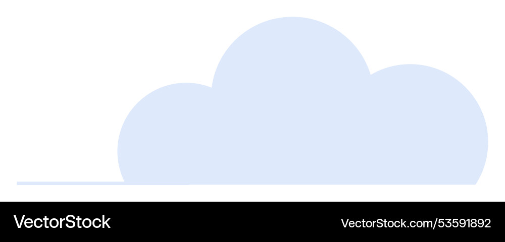 Minimalist light blue single cloud with flat Vector Image