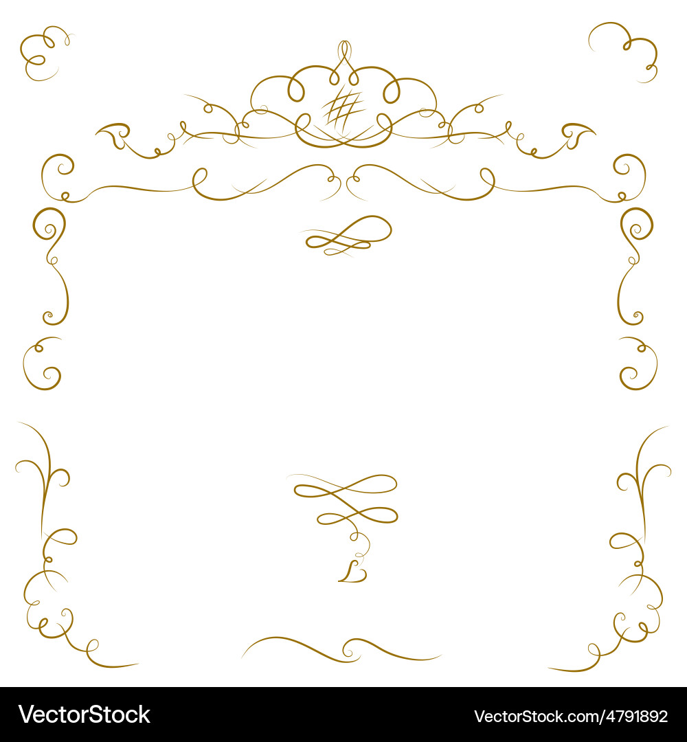Ornate cartouche Royalty Free Vector Image - VectorStock