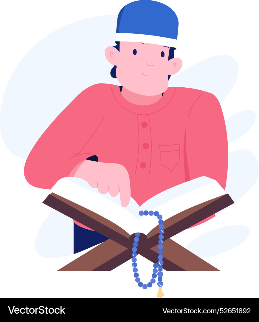 Reciting quran Royalty Free Vector Image - VectorStock