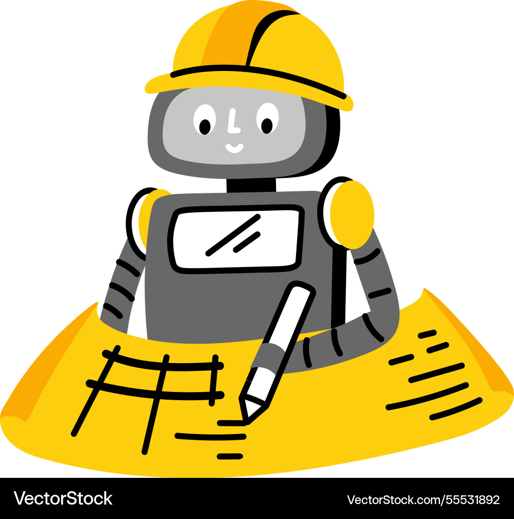 Robot engineer Royalty Free Vector Image - VectorStock