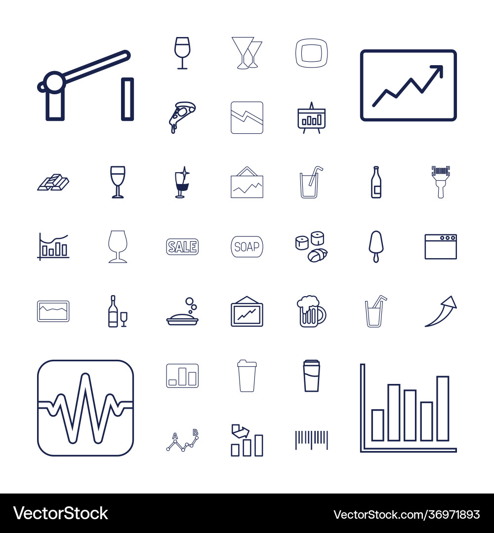 37 Bar-Symbole Lizenzfreies Vektorbild - VectorStock