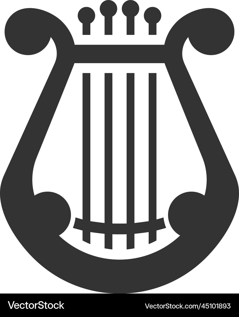 Ancient Lyre Instrument Icon Royalty Free Vector Image