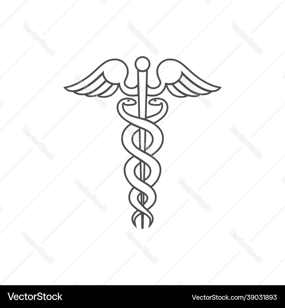 Caduceus Symbol Royalty Free Vector Image - VectorStock