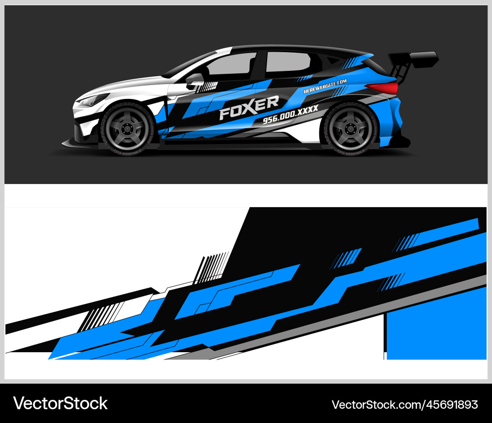 Car wrap graphic abstract grunge Royalty Free Vector Image