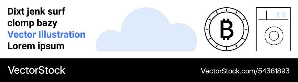 Digital technology and financial symbols with Vector Image