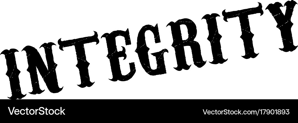 Integrity rubber stamp Royalty Free Vector Image