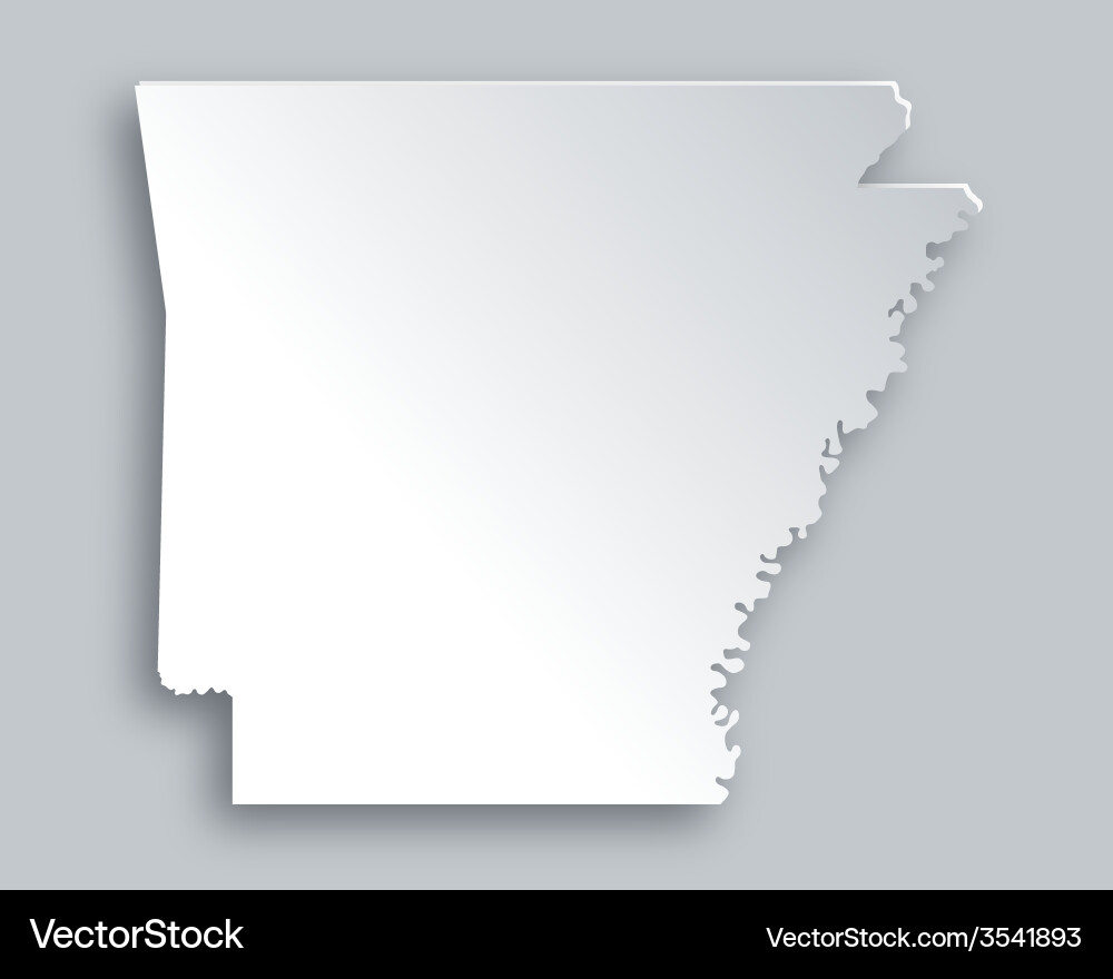 Map of arkansas Royalty Free Vector Image - VectorStock