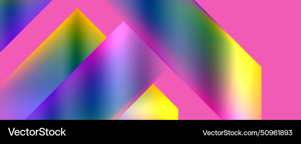 Neon colorful geometric shapes Royalty Free Vector Image