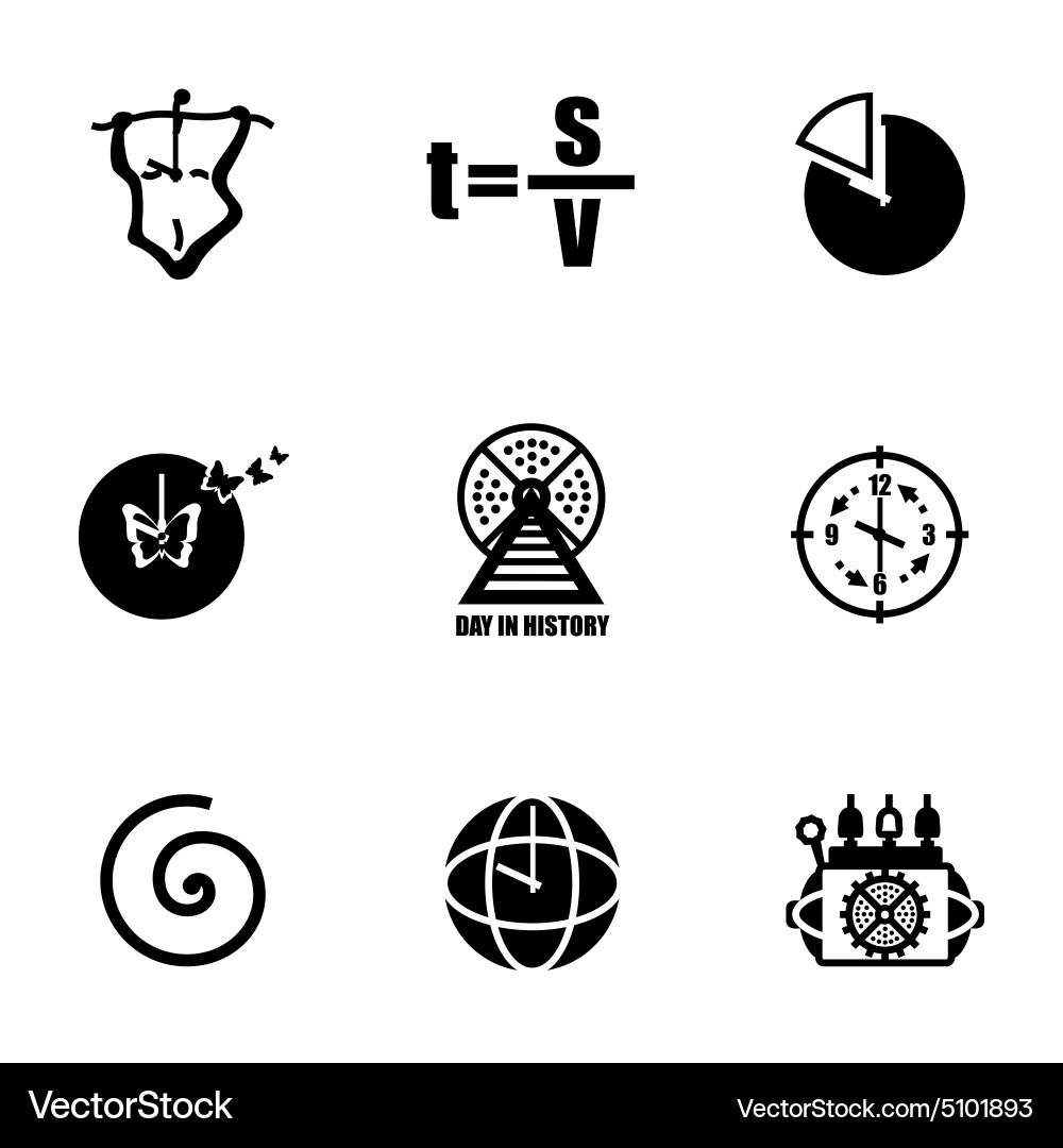 Time icon set Royalty Free Vector Image - VectorStock