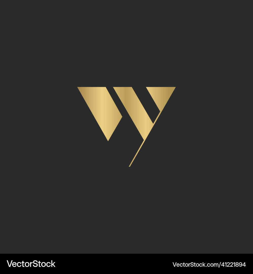 Alphabet initials logo wy yw w and y Royalty Free Vector