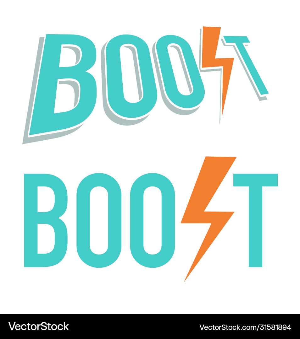 Boost word Royalty Free Vector Image - VectorStock
